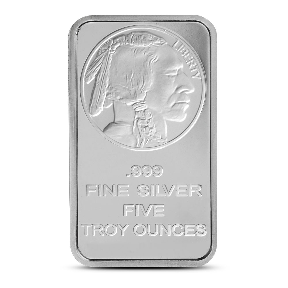 5 oz SilverTowne Buffalo Silver Bar (New) l JM Bullion™
