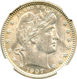 1907 Barber Quarter Value | JM Bullion™