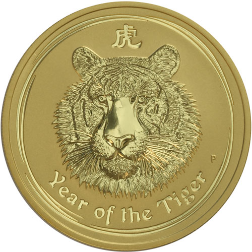 2010 2 oz Australian Gold Lunar Tiger Coins l JM Bullion™