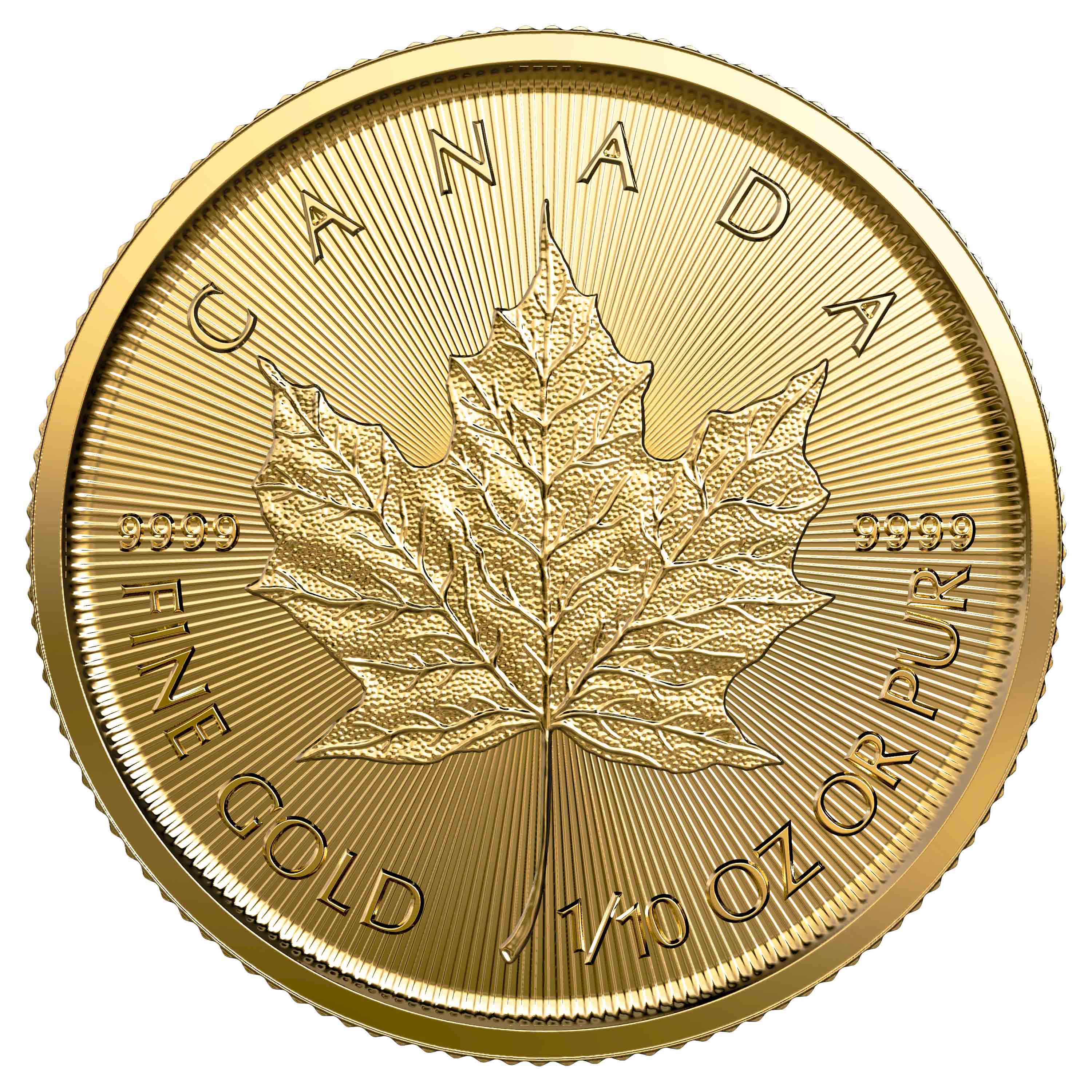 2021 1 10 Oz Canadian Gold Maple Leaf Coin L JM Bullion 