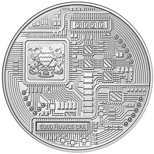 2020 1 oz Republic of Chad Silver Crypto Series Bitcoin Coin l JM Bullion™