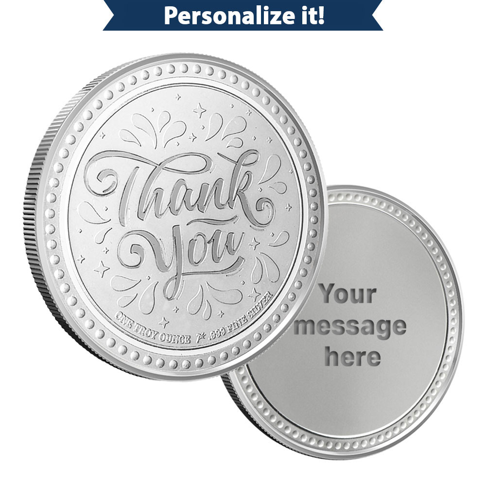1 oz Silver Engravable Thank You Round l JM Bullion™