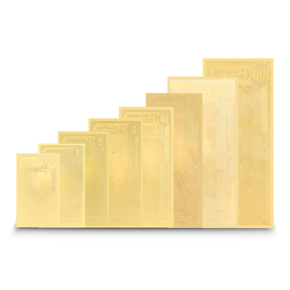 8 Piece Oklahoma Goldback Gold Note Set (Random Year, New) l JM Bullion™