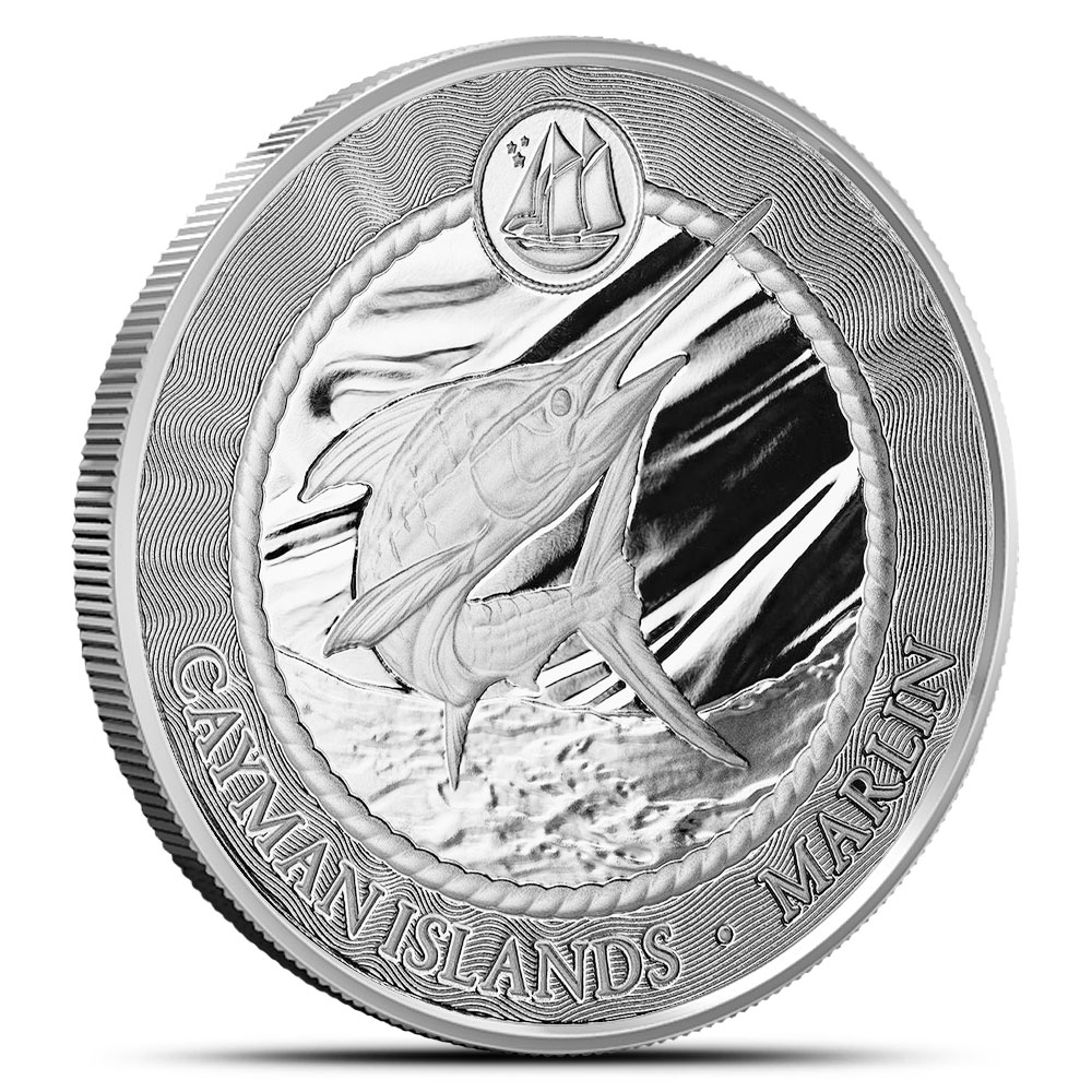 2025 1 oz Cayman Islands Silver Sea Life Marlin Coin (Alpha Strike) l ...