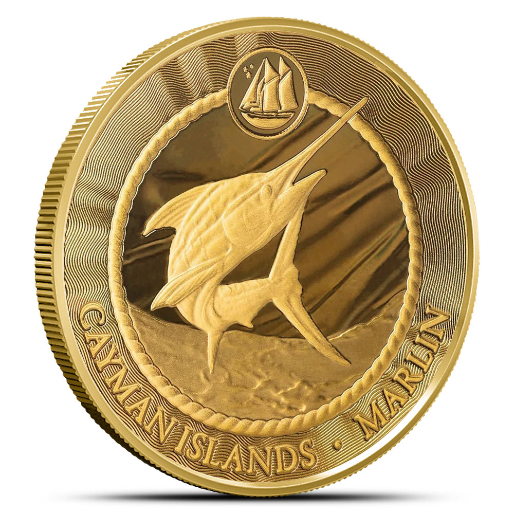 2025 1 oz Cayman Islands Gold Sea Life Marlin Coin l JM Bullion™