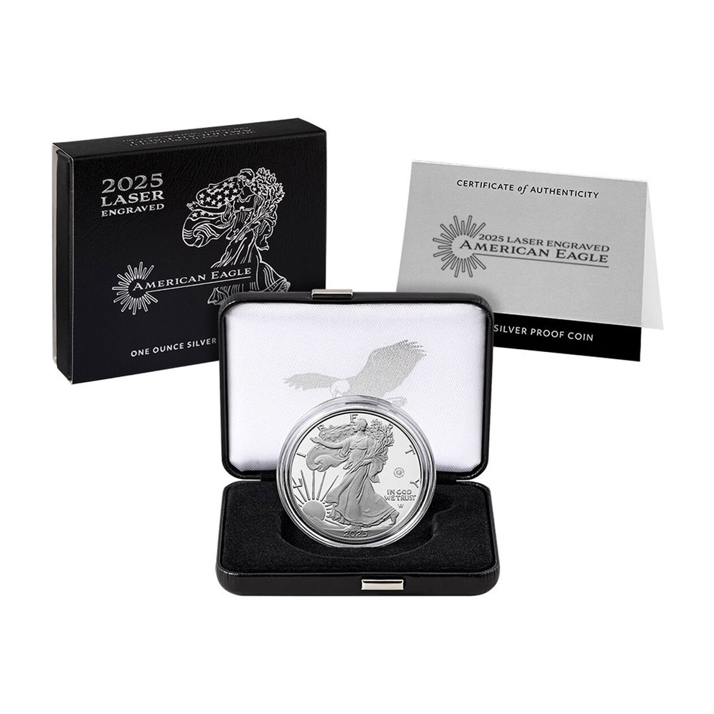 2025-W 1 oz Proof Laser Beam Privy American Silver Eagle Coin l JM Bullion™